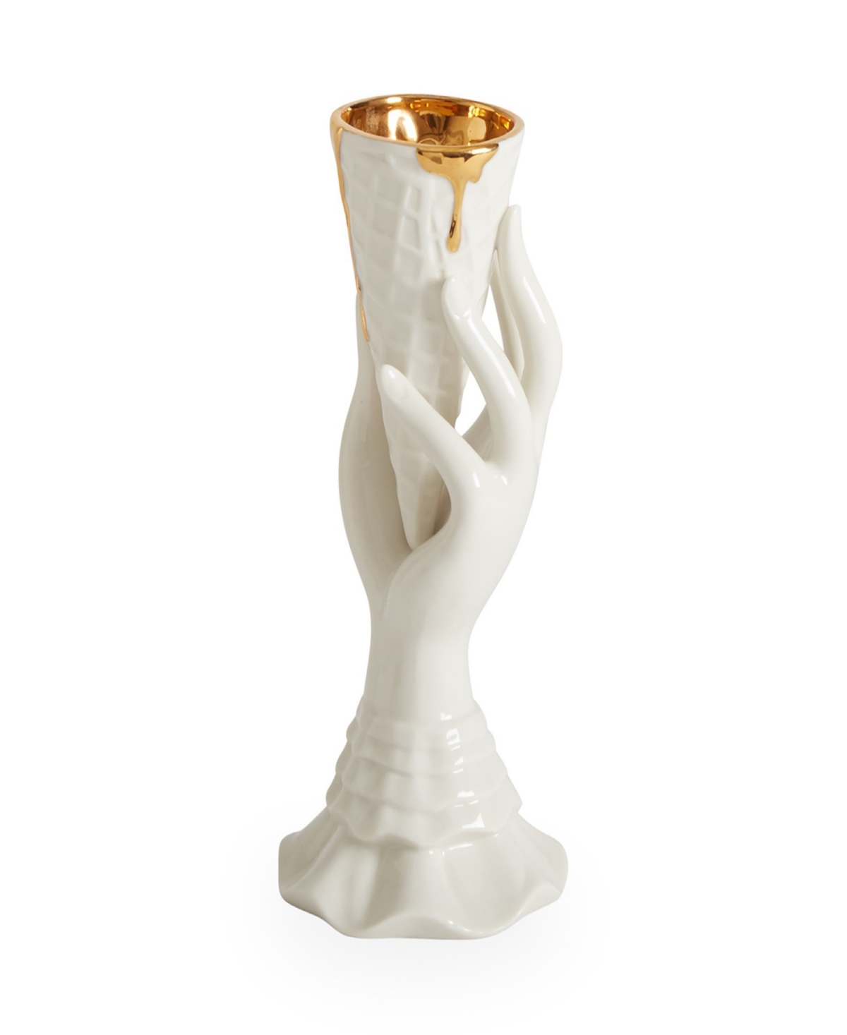 Click here for Jonathan Adler Gilded 8 oz. I-Scream Vase - White prices