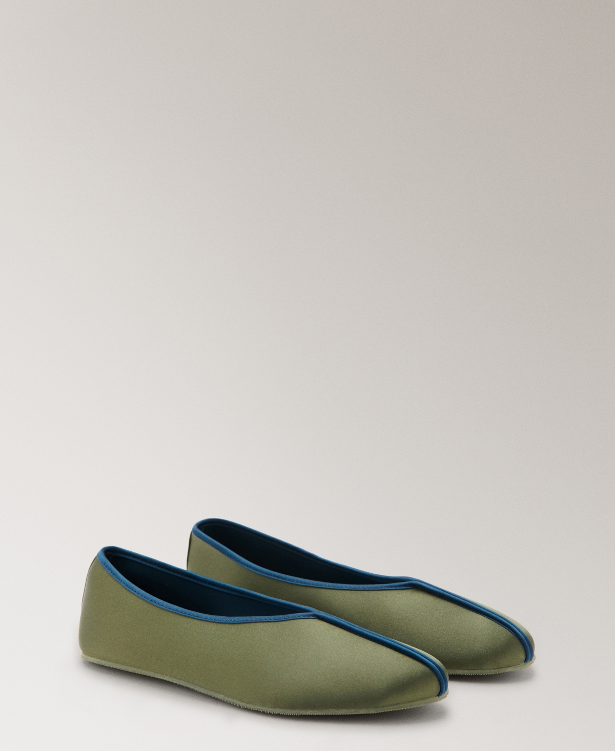 Click here for Mango Womens Contrast Piping Satin Ballet Flats -... prices