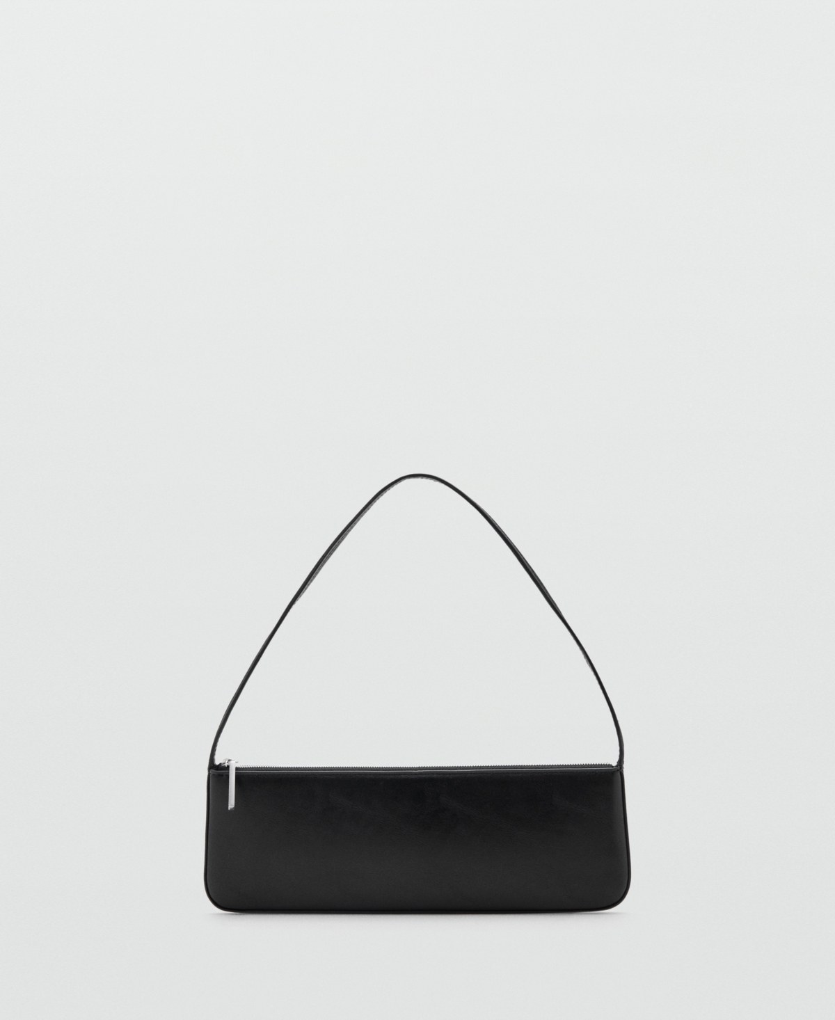 Click here for Mango Womens Zip Shoulder Bag - Black prices