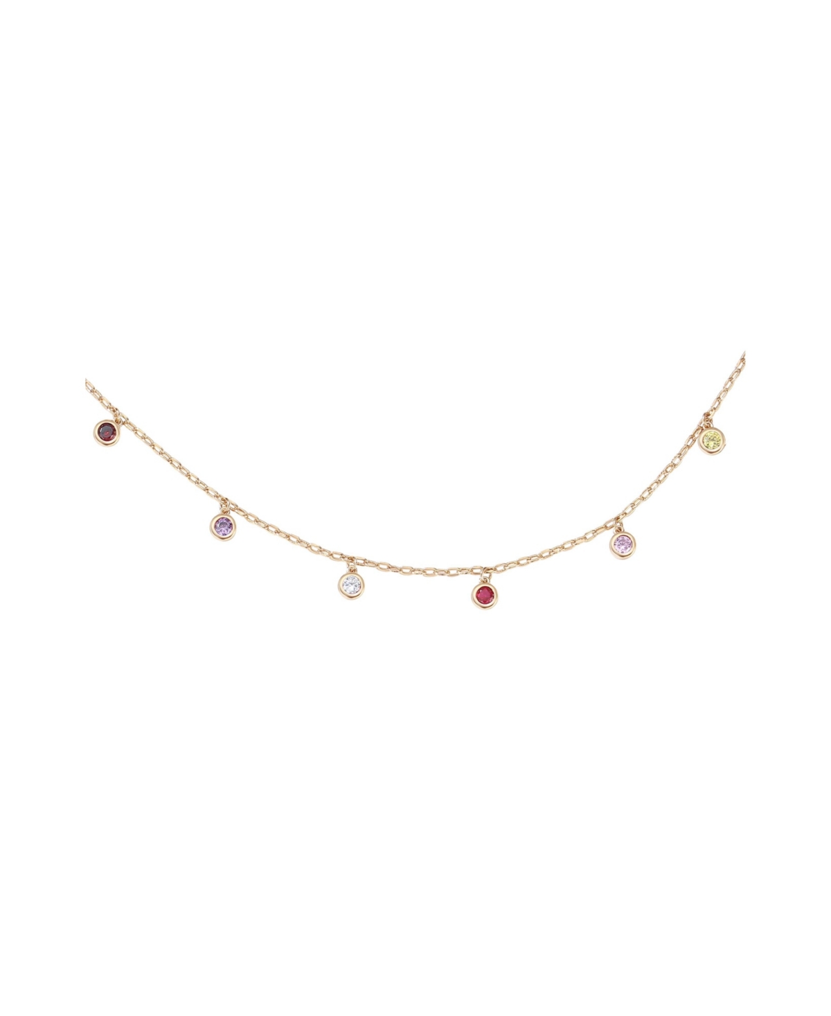 Click here for Retro Chic Rainbow Charm Necklace - Gold prices