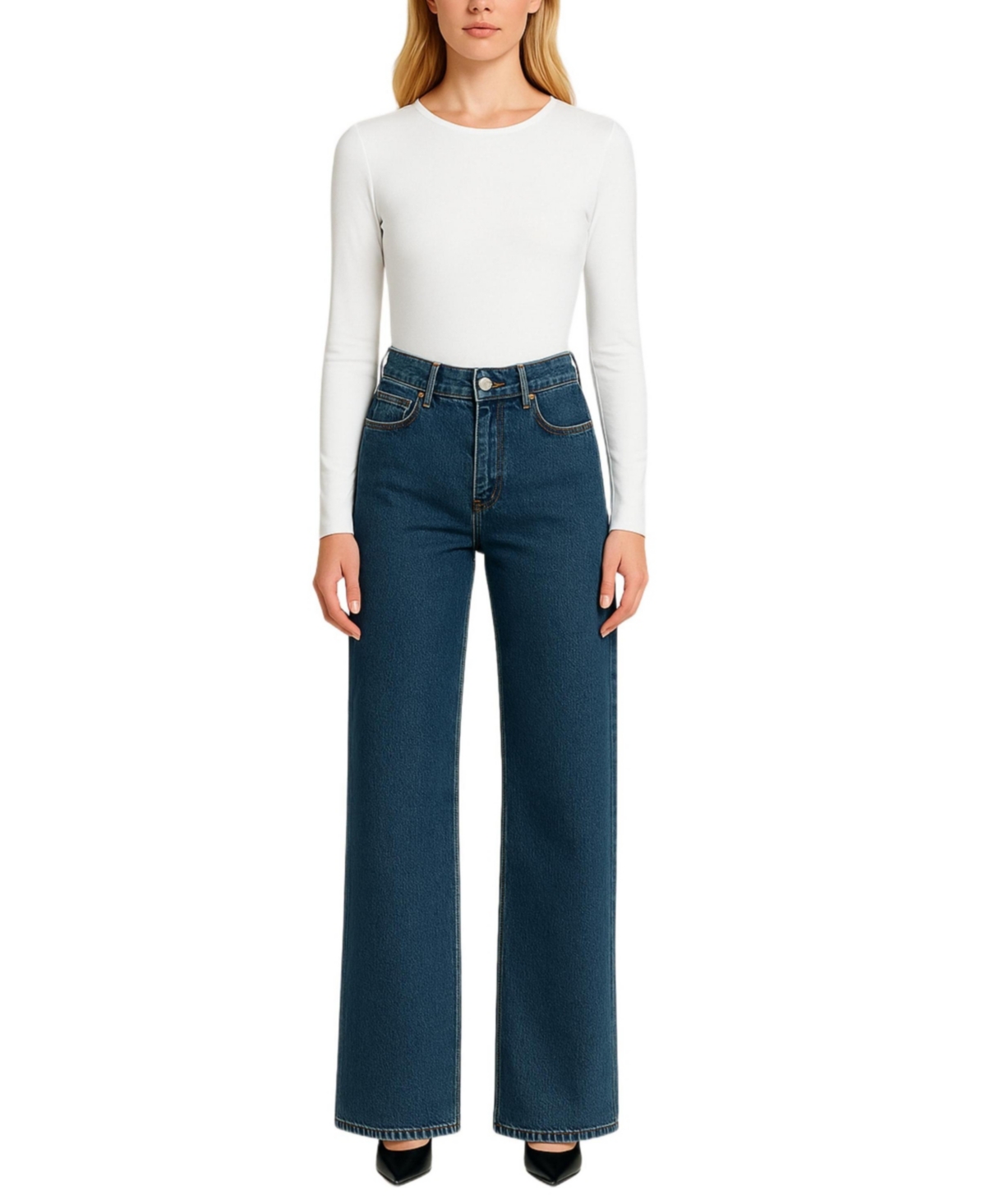 Click here for Nocturne Womens Long-Sleeve Jersey Bodysuit - Whit... prices