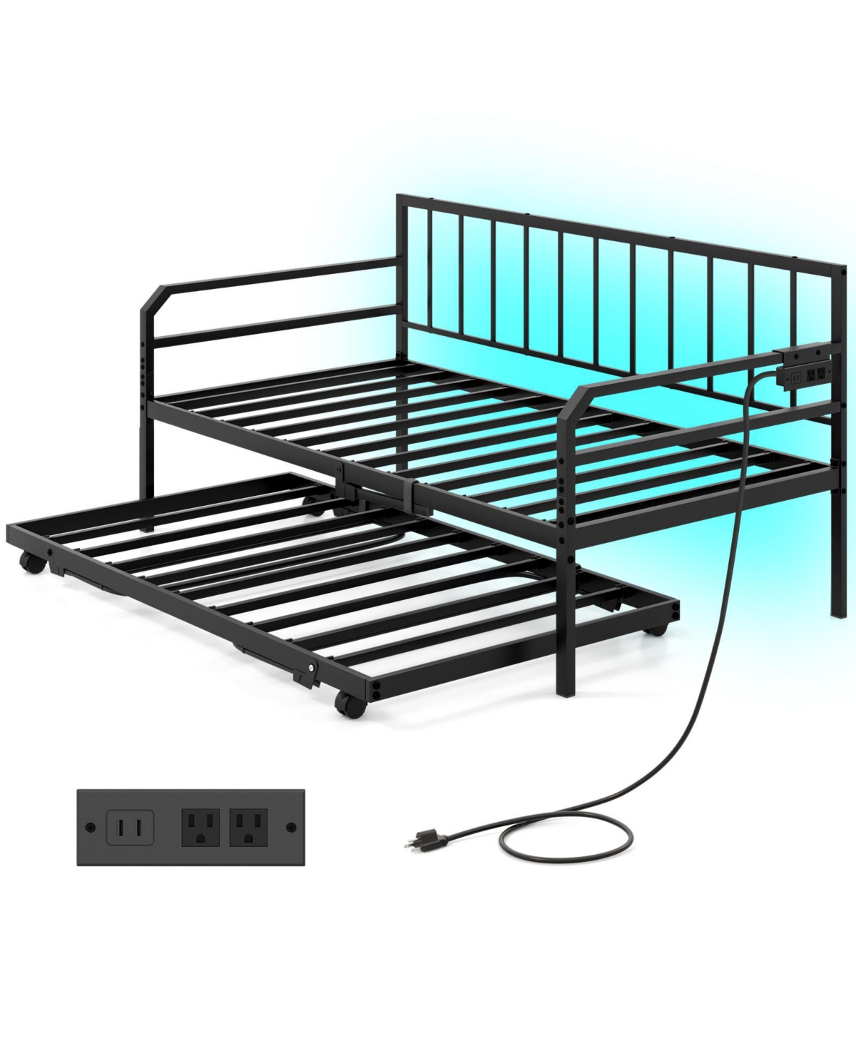 Click here for Sugift Adjustable Metal Daybed with Charging Stati... prices