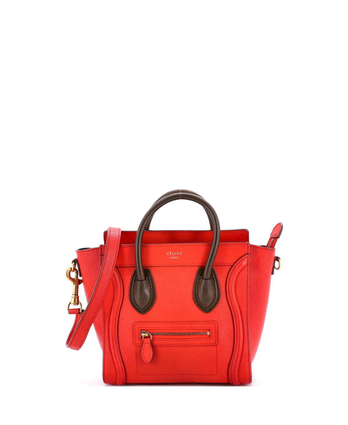 Click here for Pre-Owned Celine Nano Bicolor Luggage Bag Grainy L... prices