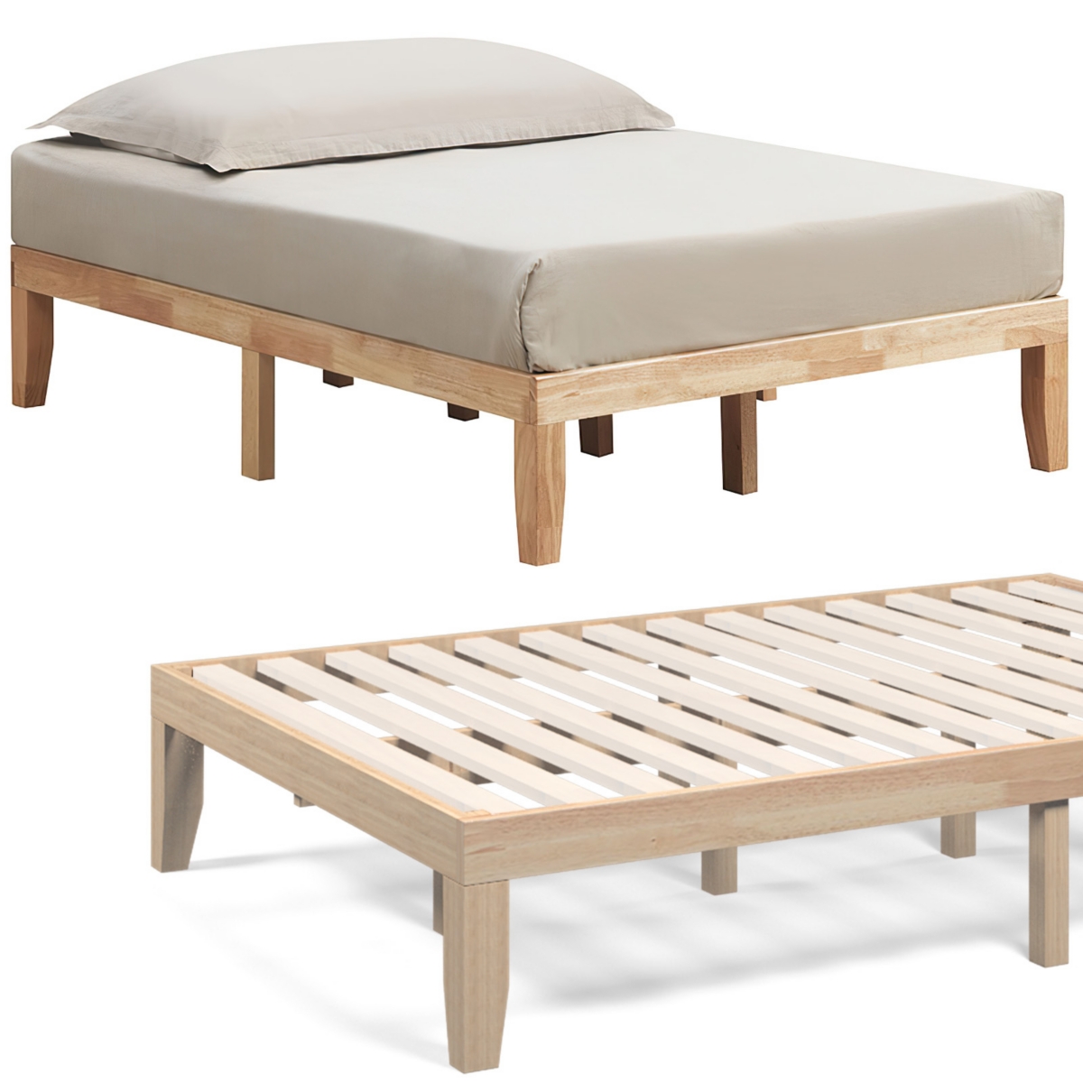 Click here for Sugift 14 Inch Full Size Wood Platform Bed Frame w... prices