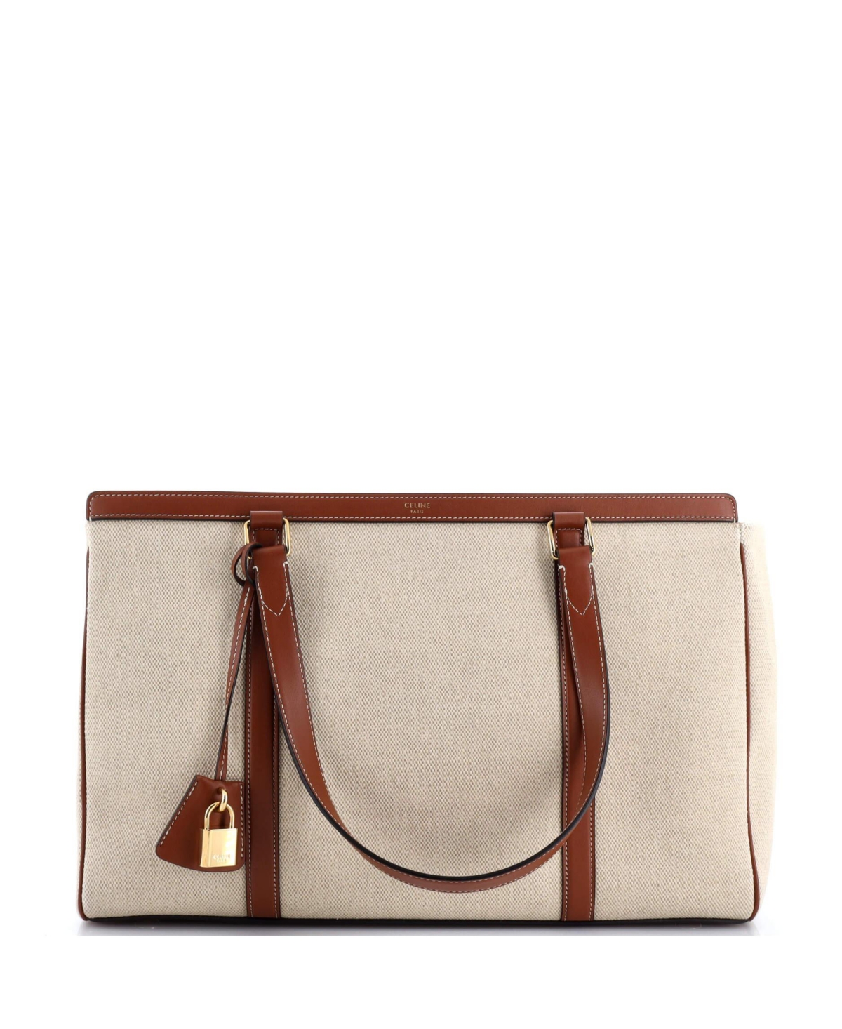 Click here for Pre-Owned Celine Medium Cabas 16 Bag Canvas with L... prices