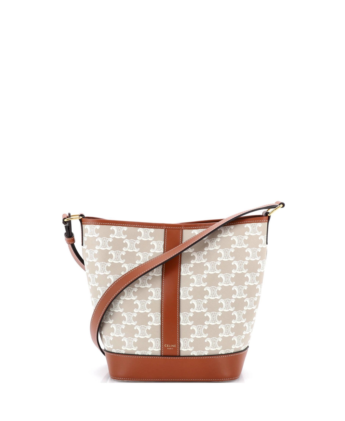 Click here for Pre-Owned Celine Small Bucket Bag Triomphe Coated... prices