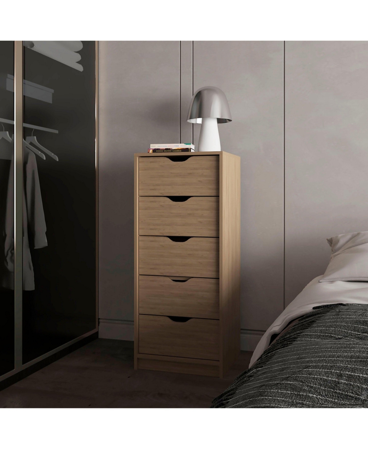 Click here for flynama Modern 4 Drawer Dresser Rustic Particleboa... prices