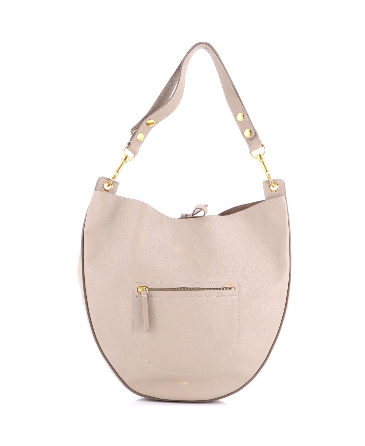 Click here for Pre-Owned Celine Medium Trotteur Pocket Hobo Grain... prices
