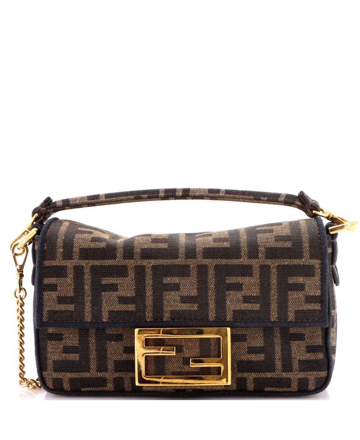 Click here for Pre-Owned Fendi Mini Baguette Nm Bag Zucca Canvas... prices