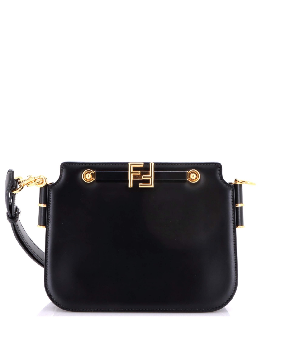 Click here for Pre-Owned Fendi Touch Shoulder Bag Leather - Black prices