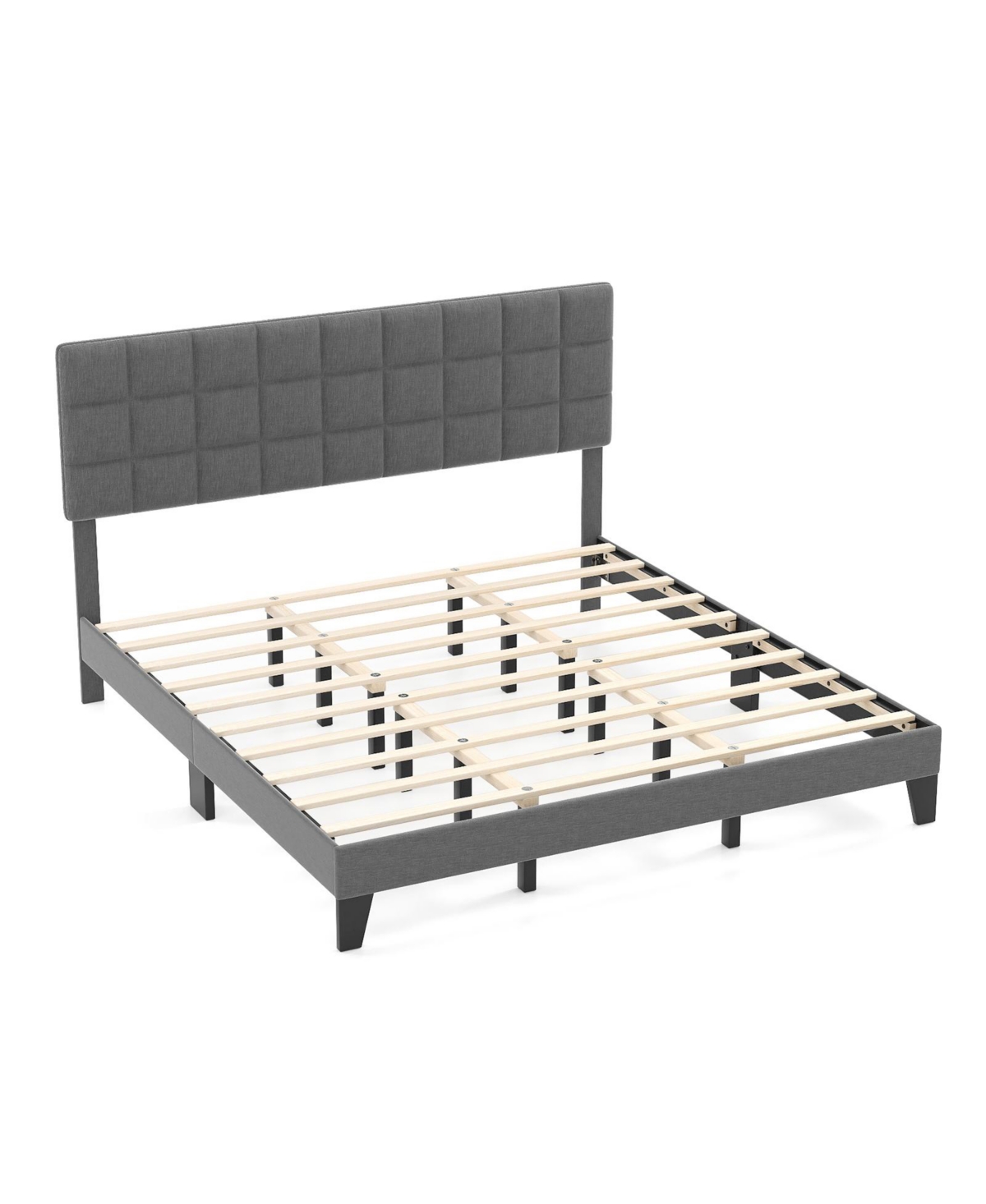 Click here for Sugift King Size Modern Linen Bed Frame with Adjus... prices