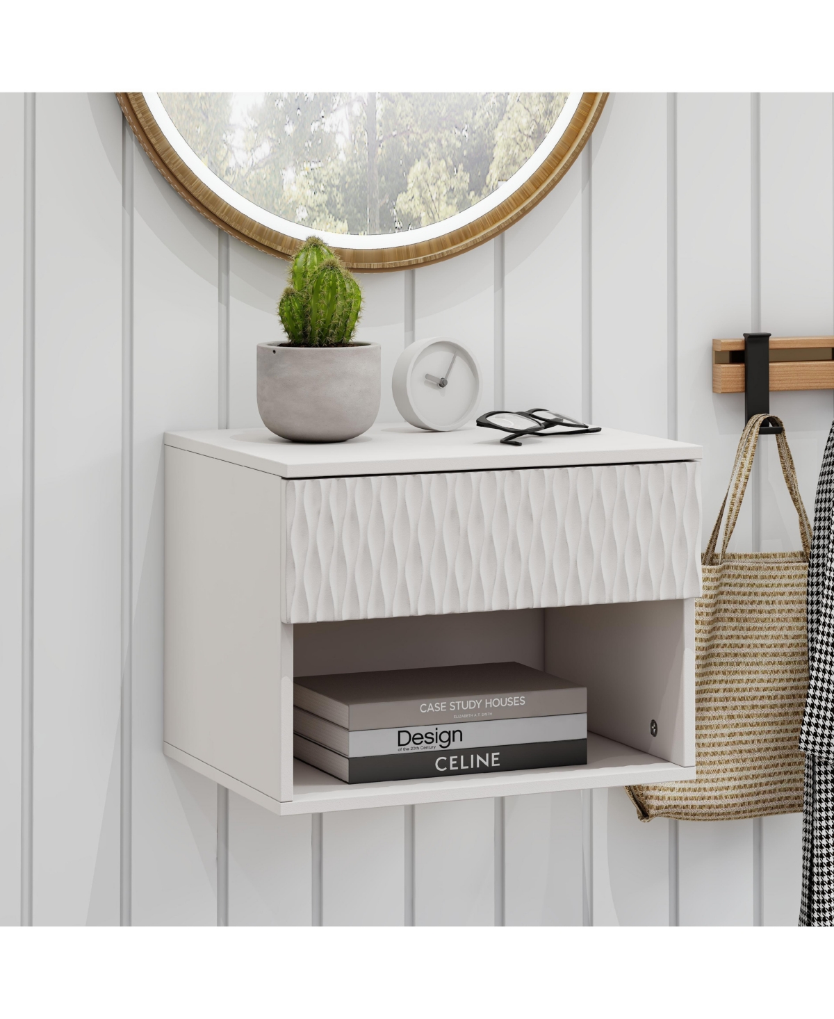 Click here for Flynama Elegant Modern Wooden Nightstand with Stor... prices