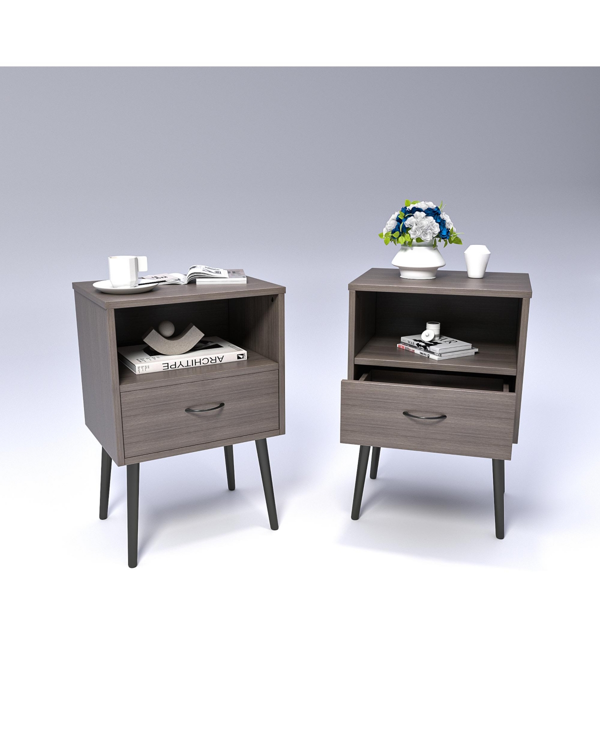 Click here for Flynama Luxurious Contemporary Nightstand with Sto... prices