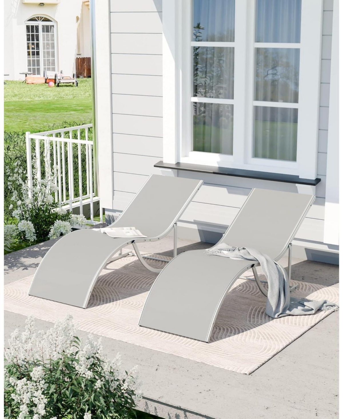 Click here for gaomon Outdoor Chaise Lounge Chairs Set of 2  Pati... prices