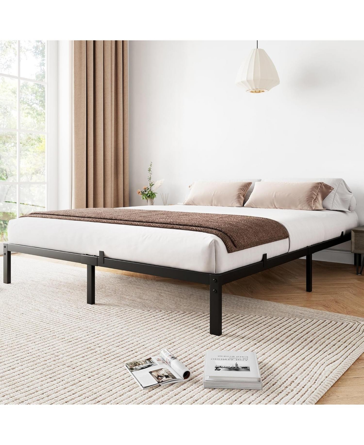 Click here for gaomon 10" Queen Metal Platform Bed Frame  Lo... prices
