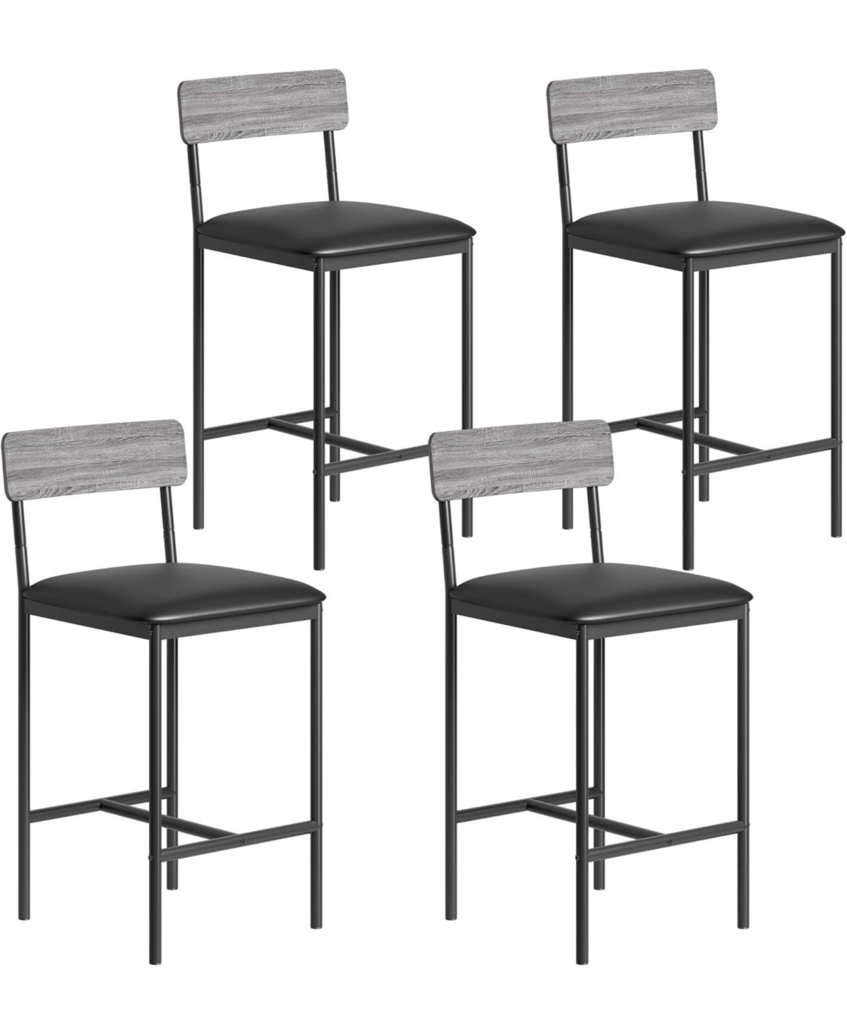 Click here for gaomon 4 Bar Stools Set  25.5" Leather Counte... prices