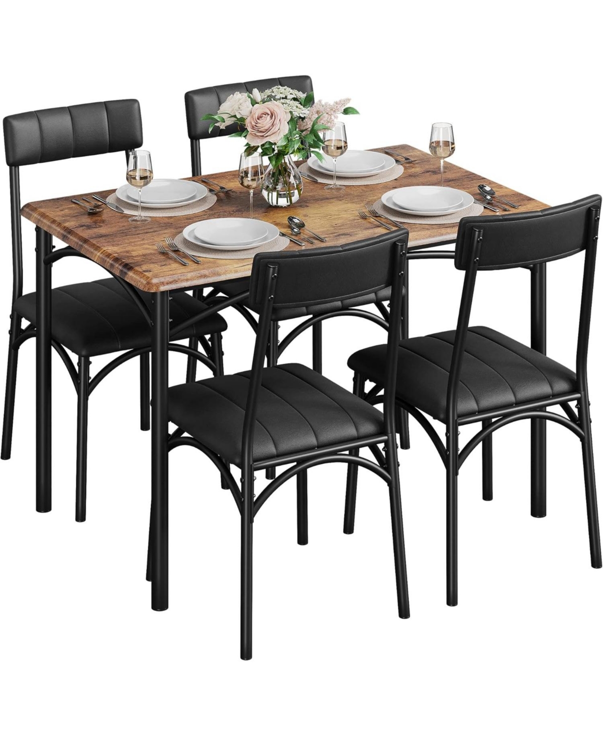 Click here for gaomon 5-Piece Dining Table Set for 4  Rectangular... prices