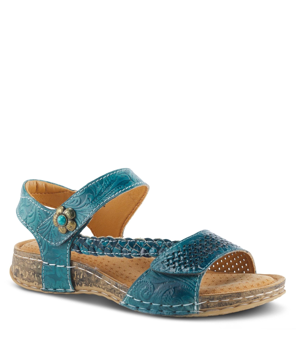 Click here for LArtiste Spring Step Womens Popular Sandal - Blue prices