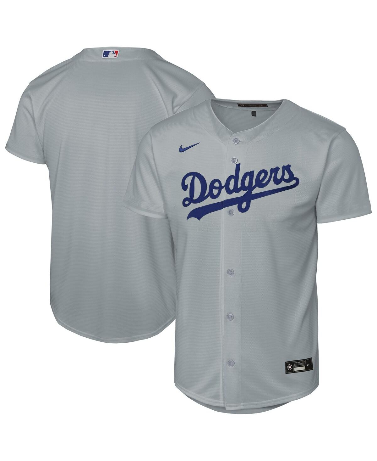 Click here for Nike Big Boys and Girls Gray Los Angeles Dodgers A... prices