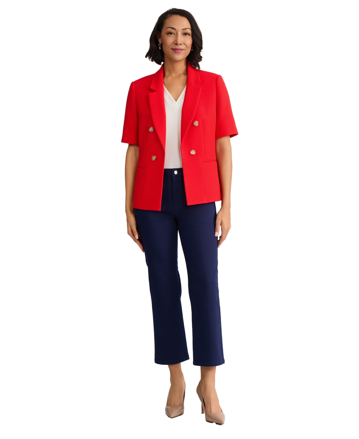 Click here for Jones New York Petite Notch Collar Open-Front Jack... prices