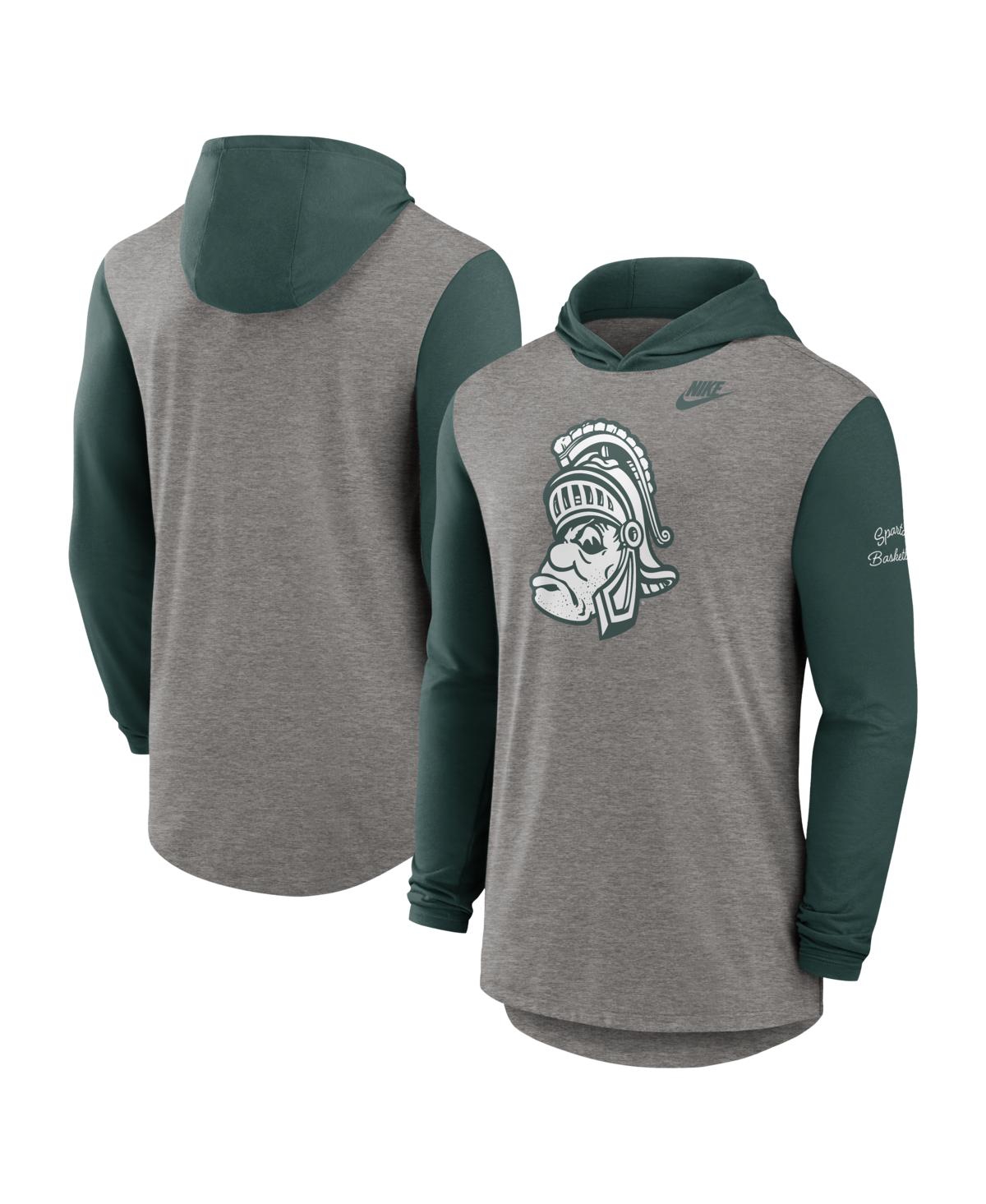 Click here for Nike Mens Heather Gray/Green Michigan State Sparta... prices