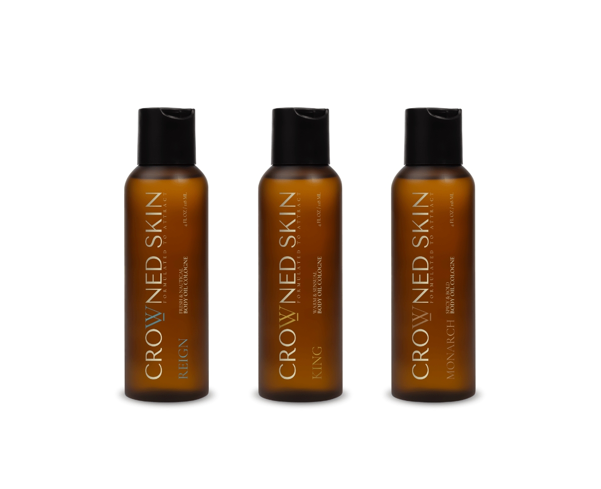 Click here for Crowned Skin King  Reign  and Monarch Body Oil Set prices