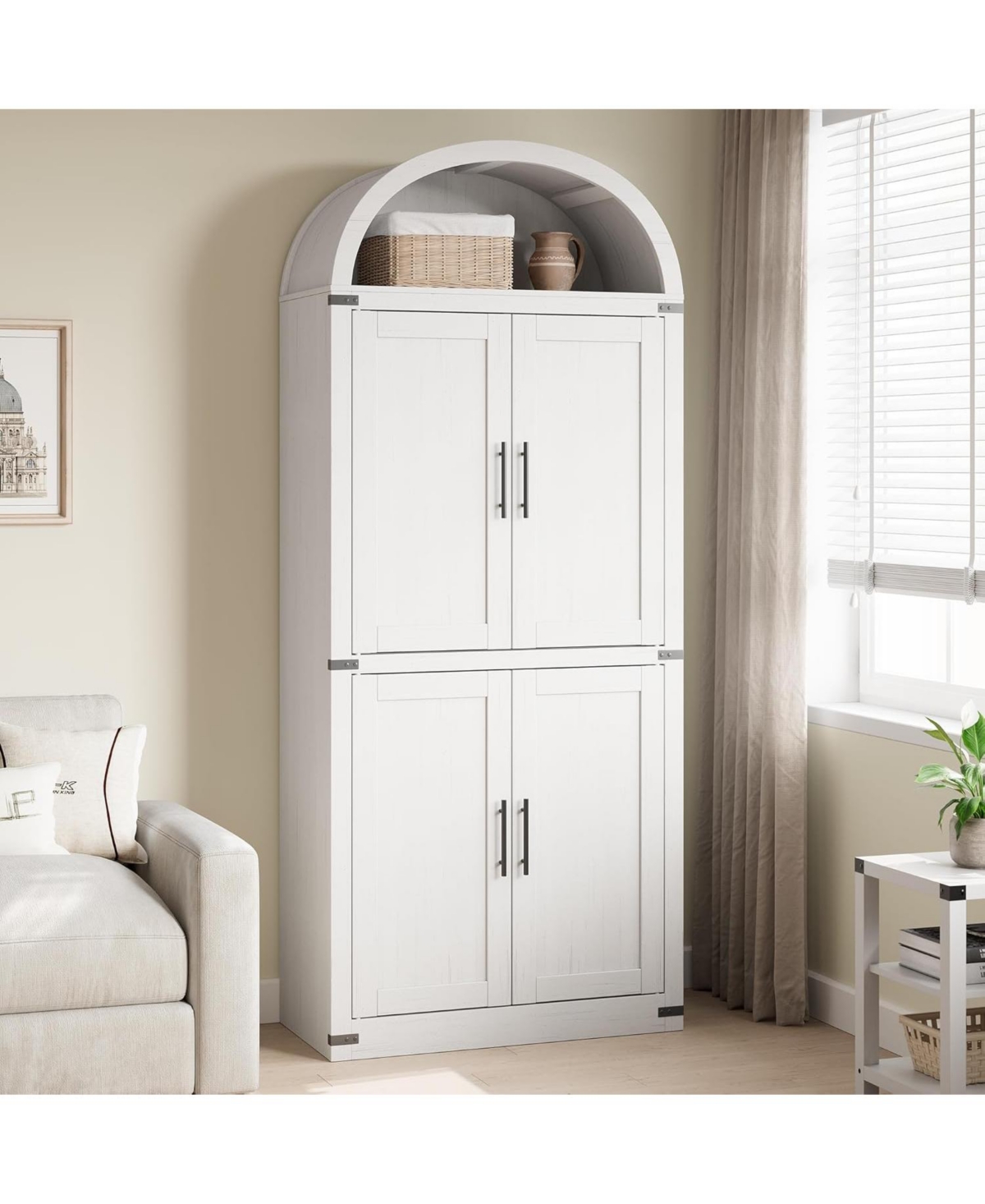 Click here for gaomon 71 Tall Arched Kitchen Pantry Cabinet with... prices