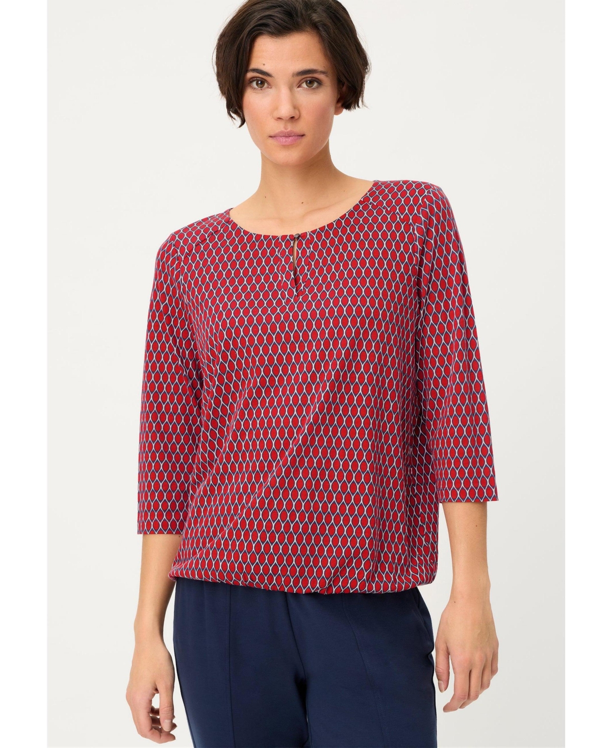 Click here for Olsen Womens Print T-Shirt - French red prices