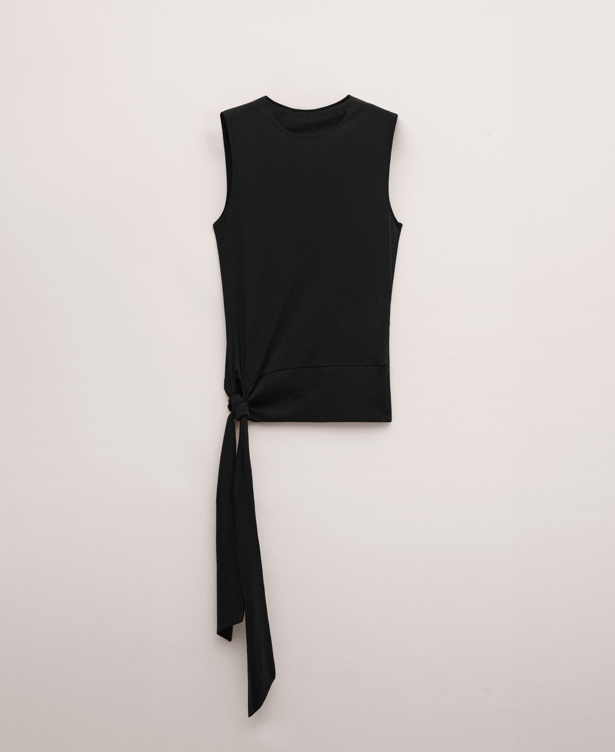 Click here for Mango Womens Knot Detail Cotton Top - Black prices