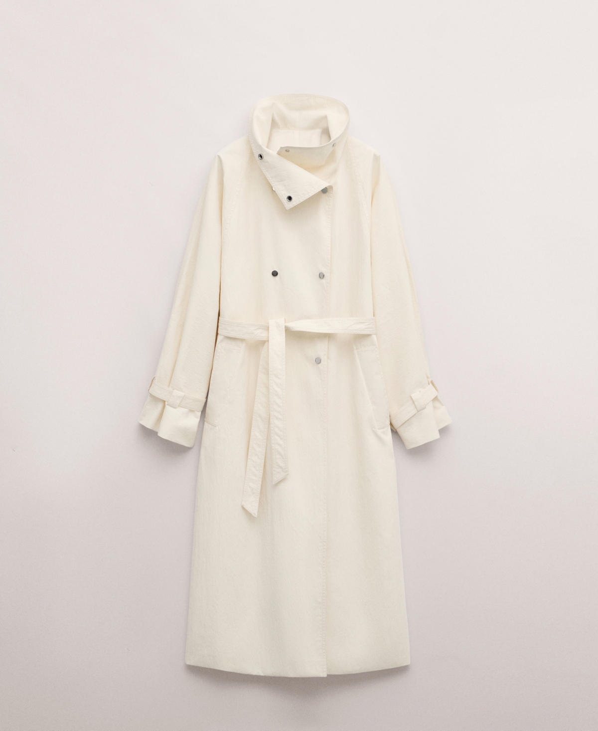 Click here for Mango Womens Oversized Funnel-Neck Belt Trench Coa... prices