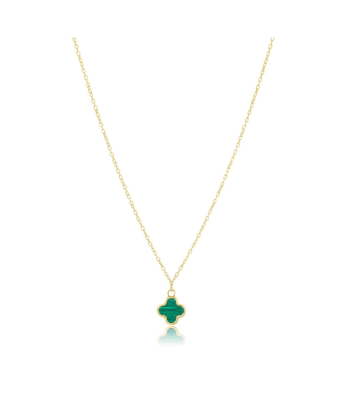 Click here for The Lovery Mini Malachite Single Clover Necklace 1... prices