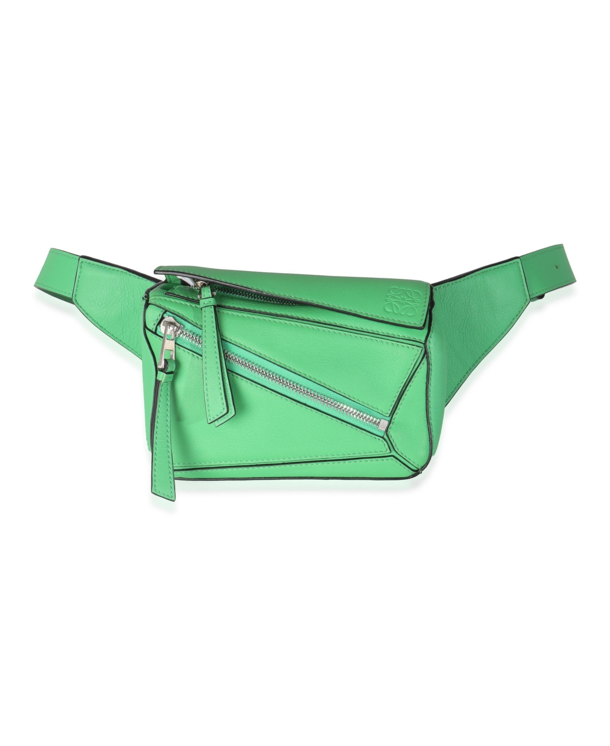 Click here for Pre-Owned Loewe Jungle Green Calfskin Mini Puzzle... prices