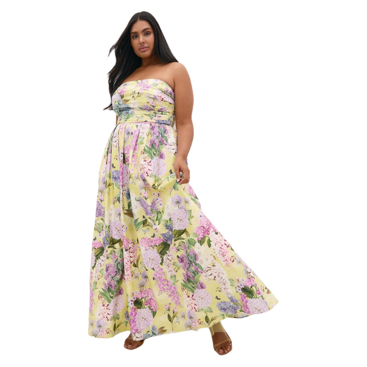 Click here for City Chic Womens Rosalee Sleeveless Print Maxi Dre... prices