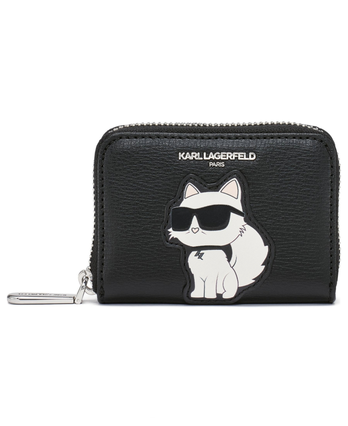 Click here for Karl Lagerfeld Paris Mini Zipper Wallet - Black/Go... prices