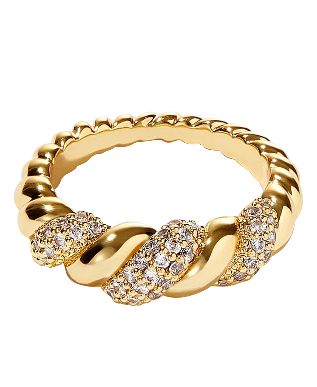 Click here for Ana Luisa Cubic Zirconia Rope Pave Twisted Ring -... prices