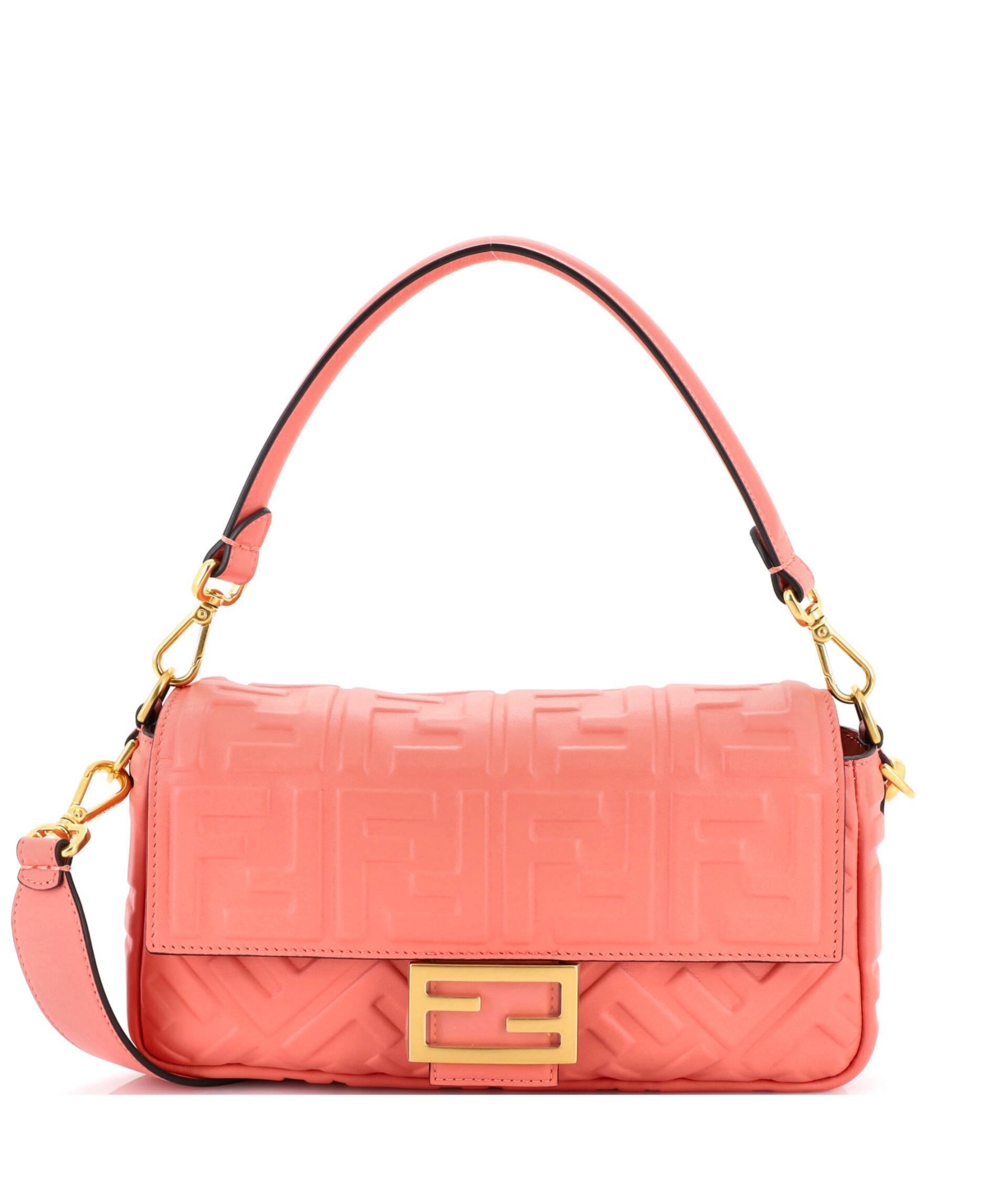 Click here for Pre-Owned Fendi Medium Baguette Nm Bag Zucca Embos... prices