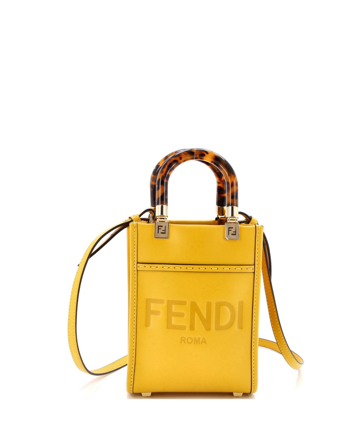 Click here for Pre-Owned Fendi Mini Sunshine Shopper Tote Leather... prices