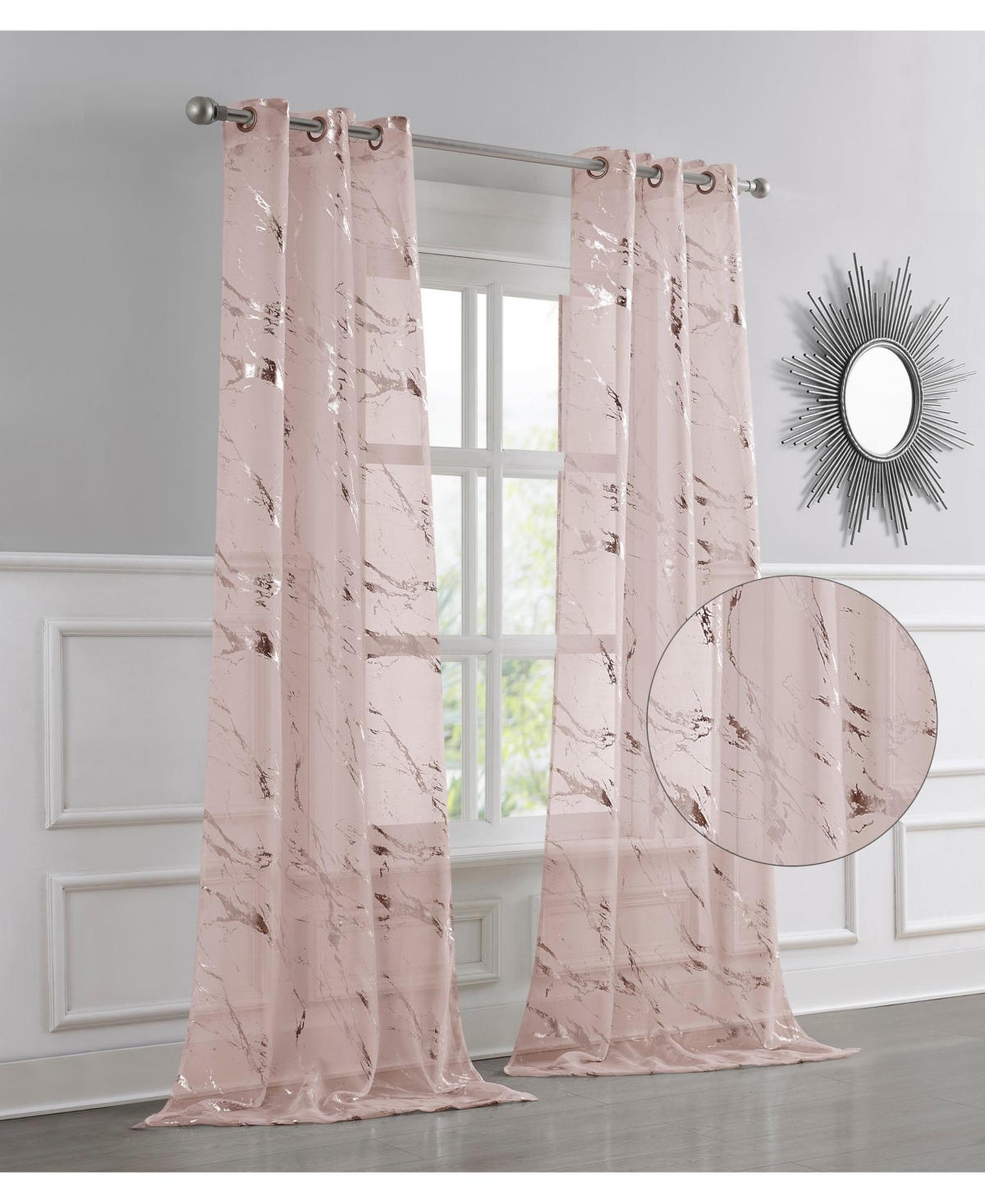 Click here for Dainty Home Chloe 2-Pack Linen Textured Metallic L... prices