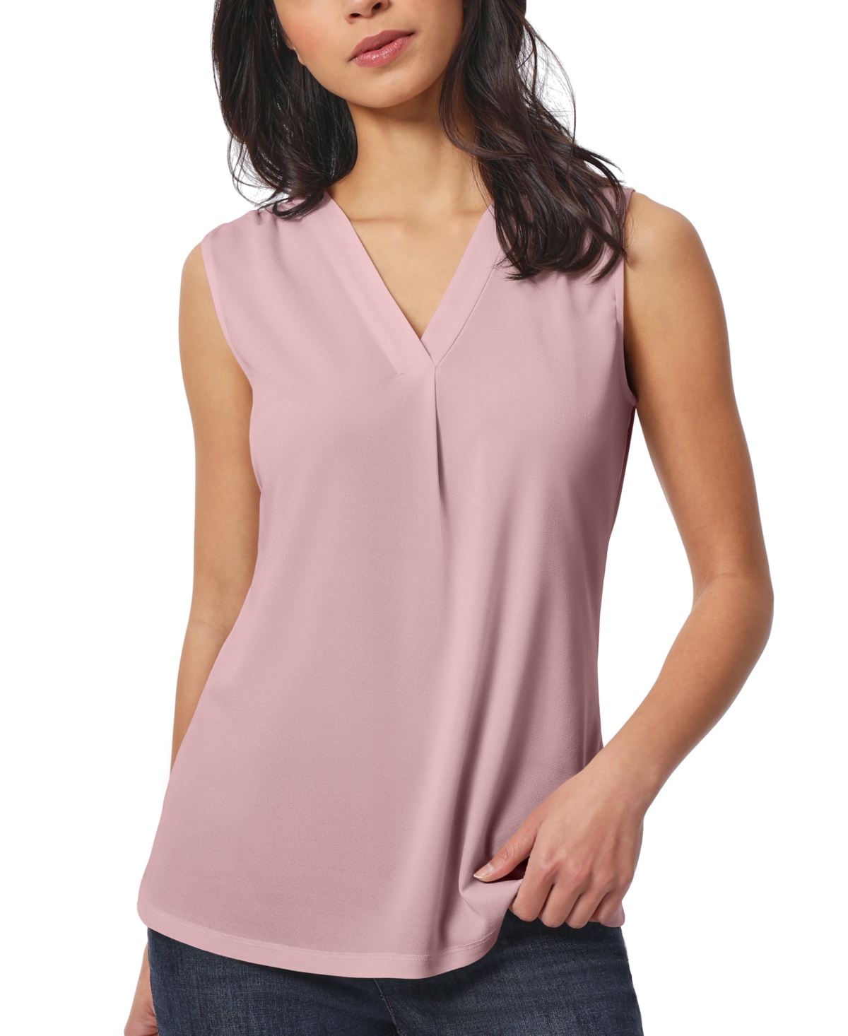 Click here for Jones New York Womens Crepe Sleeveless V-Neck Top... prices