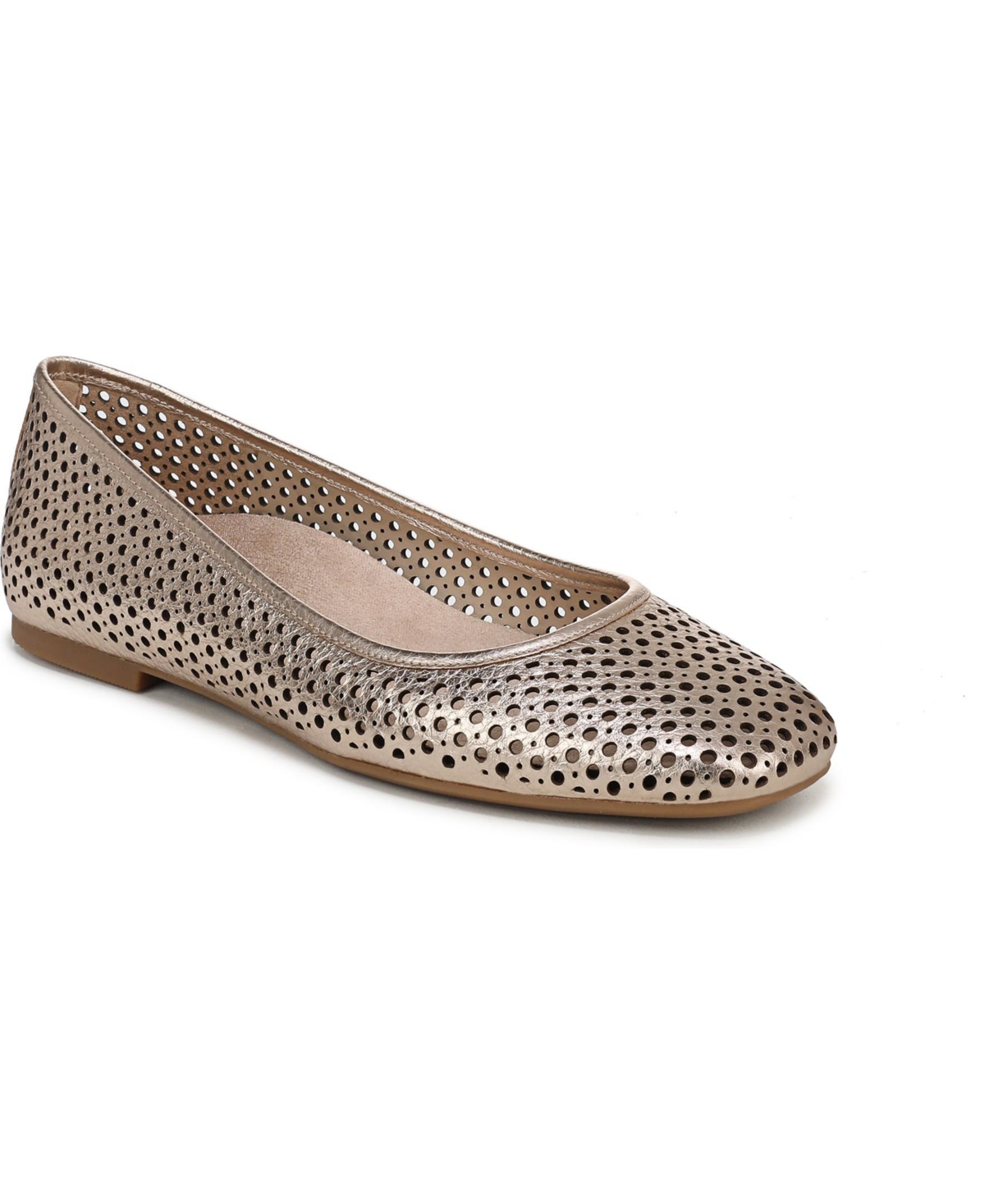 Click here for Vionic Womens Orinda Perf Ballet Flats - Gold leat... prices