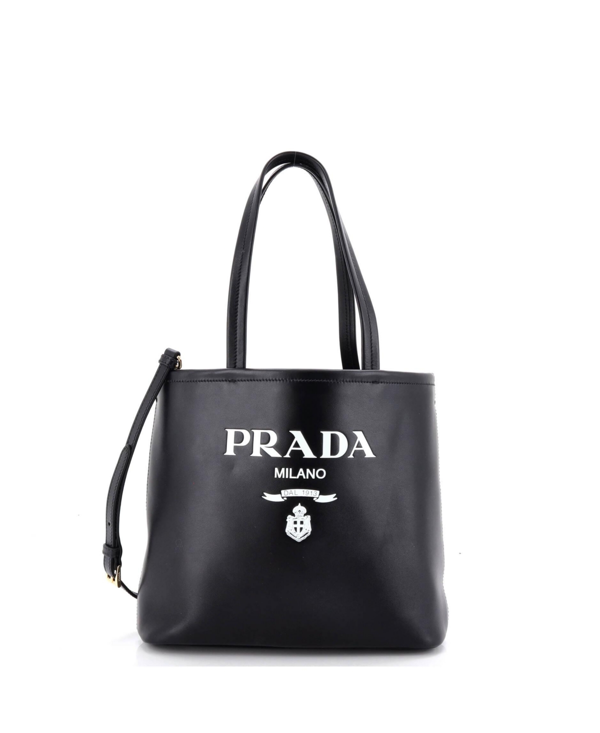 Click here for Pre-Owned Prada Small Logo Convertible Open Tote L... prices