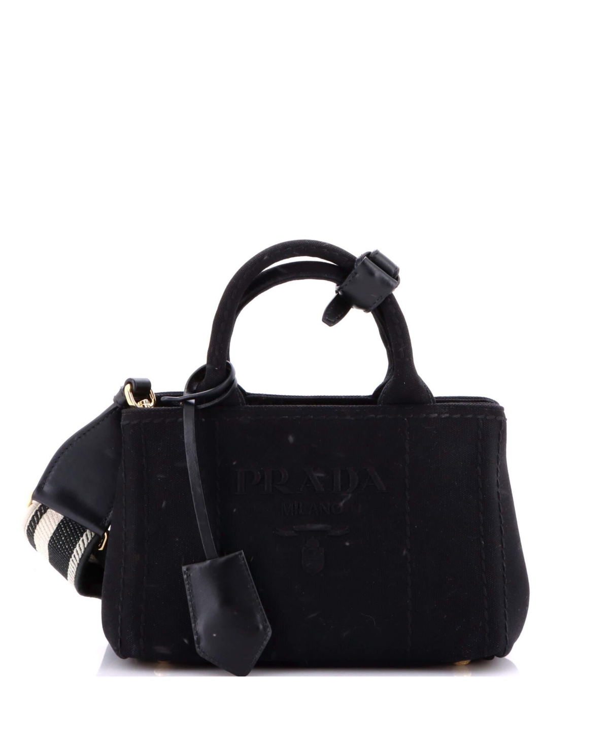 Click here for Pre-Owned Prada Mini Logo Jardiniere Tote Canvas -... prices