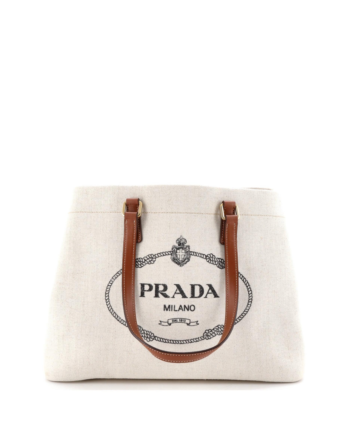 Click here for Pre-Owned Prada Large Logo Open Tote Canvas with L... prices