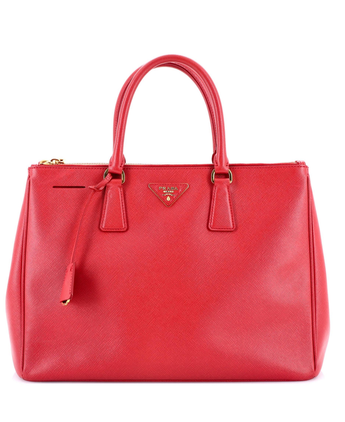 Click here for Pre-Owned Prada Medium Double Zip Lux Tote Saffian... prices