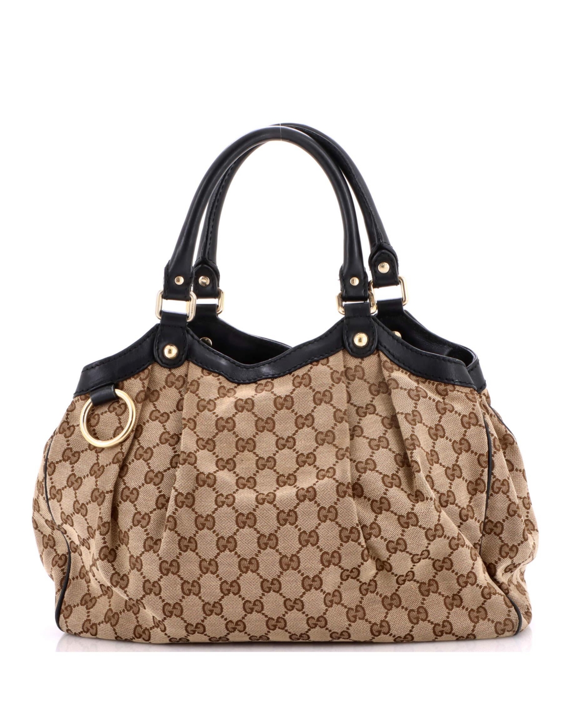 Click here for Pre-Owned Gucci Medium Sukey Tote Gg Canvas with L... prices