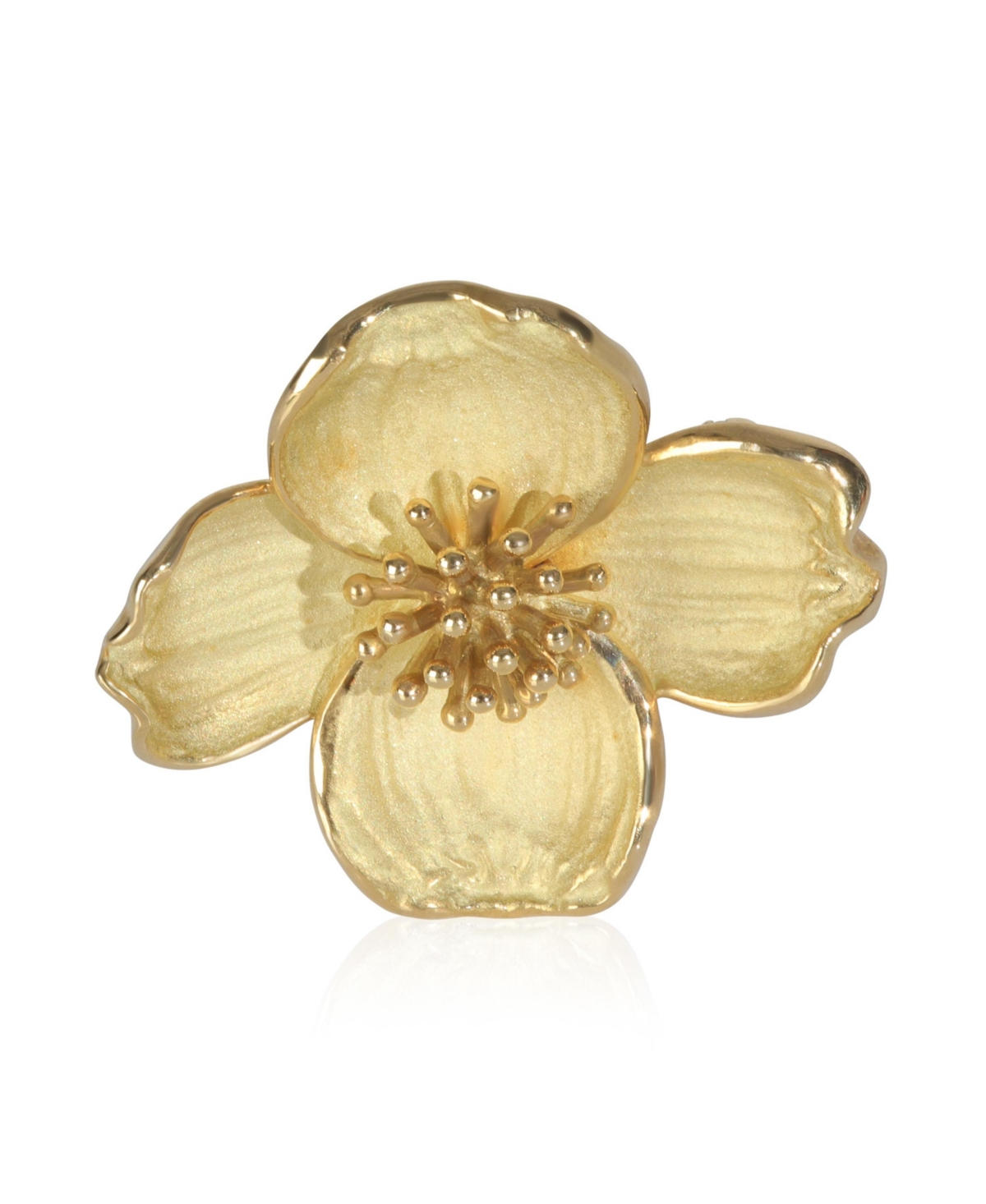 Click here for Pre-Owned Tiffany & Co Yellow Gold Dogwood Brooch... prices