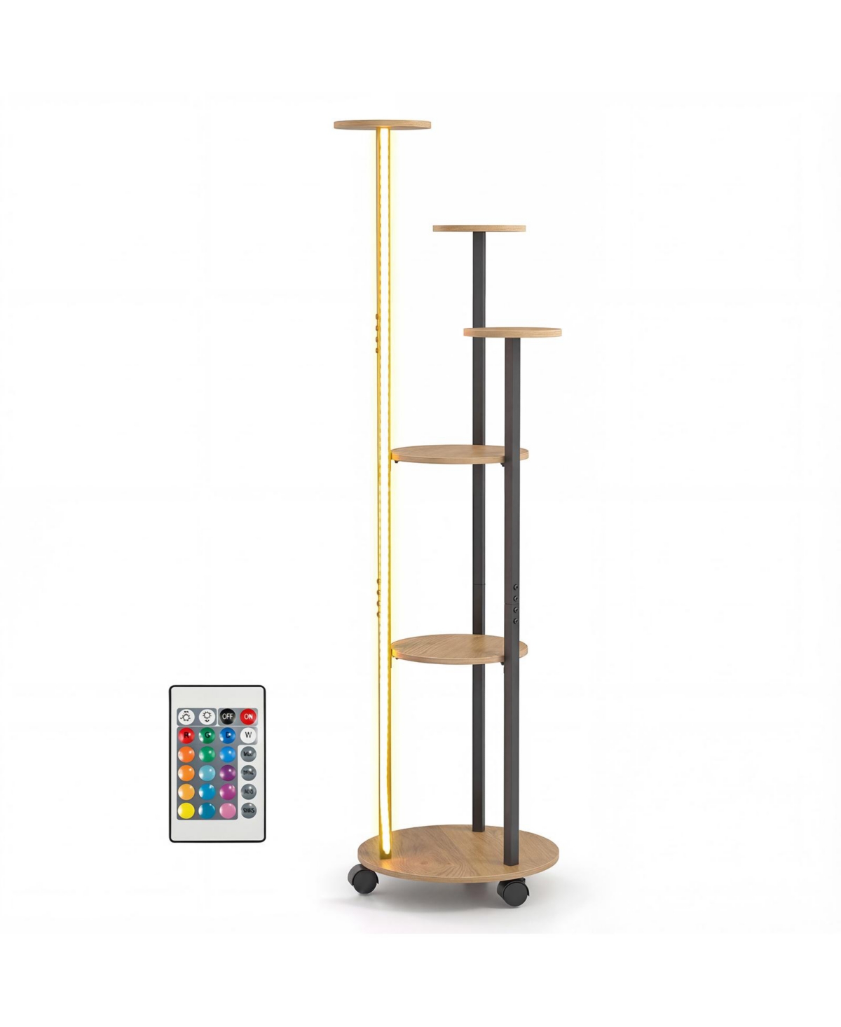 Click here for Sugift Six Tier Plant Stand with Rgb Light and Whe... prices