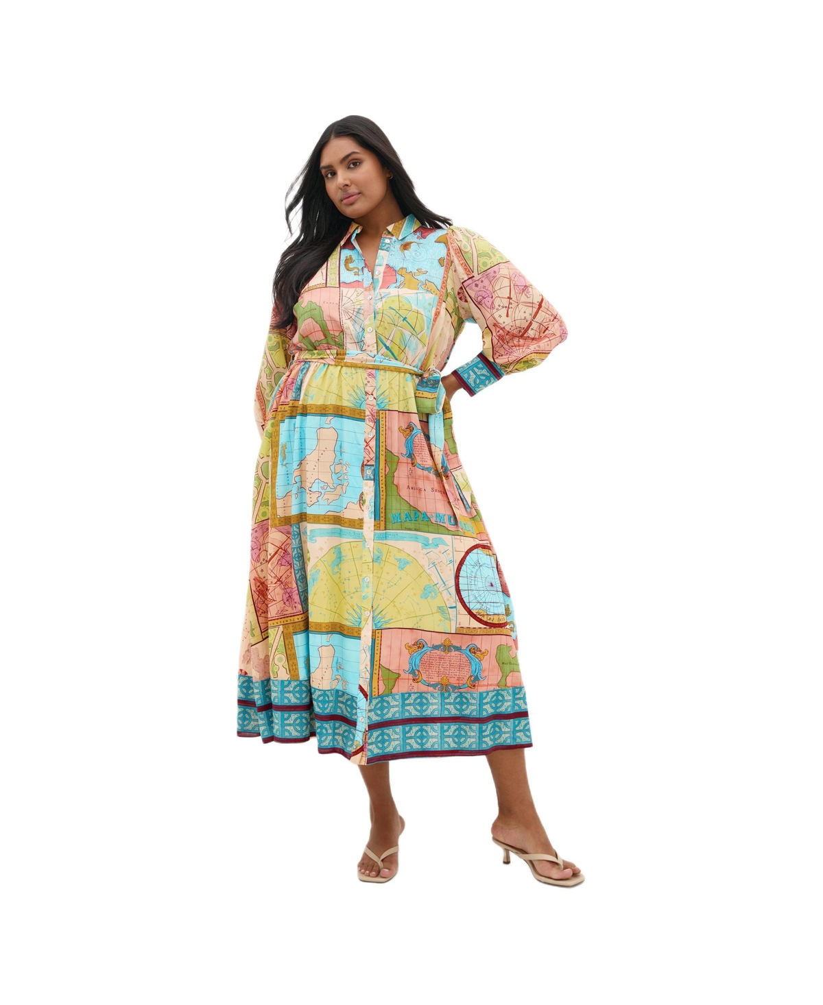 Click here for City Chic Plus Size Paulo Print Maxi Dress - Wande... prices