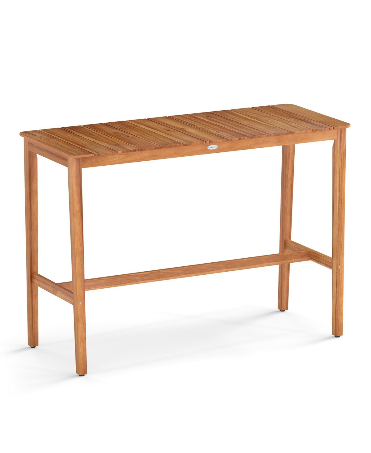 Click here for Sugift Acacia Wood Counter Height Table with Slatt... prices