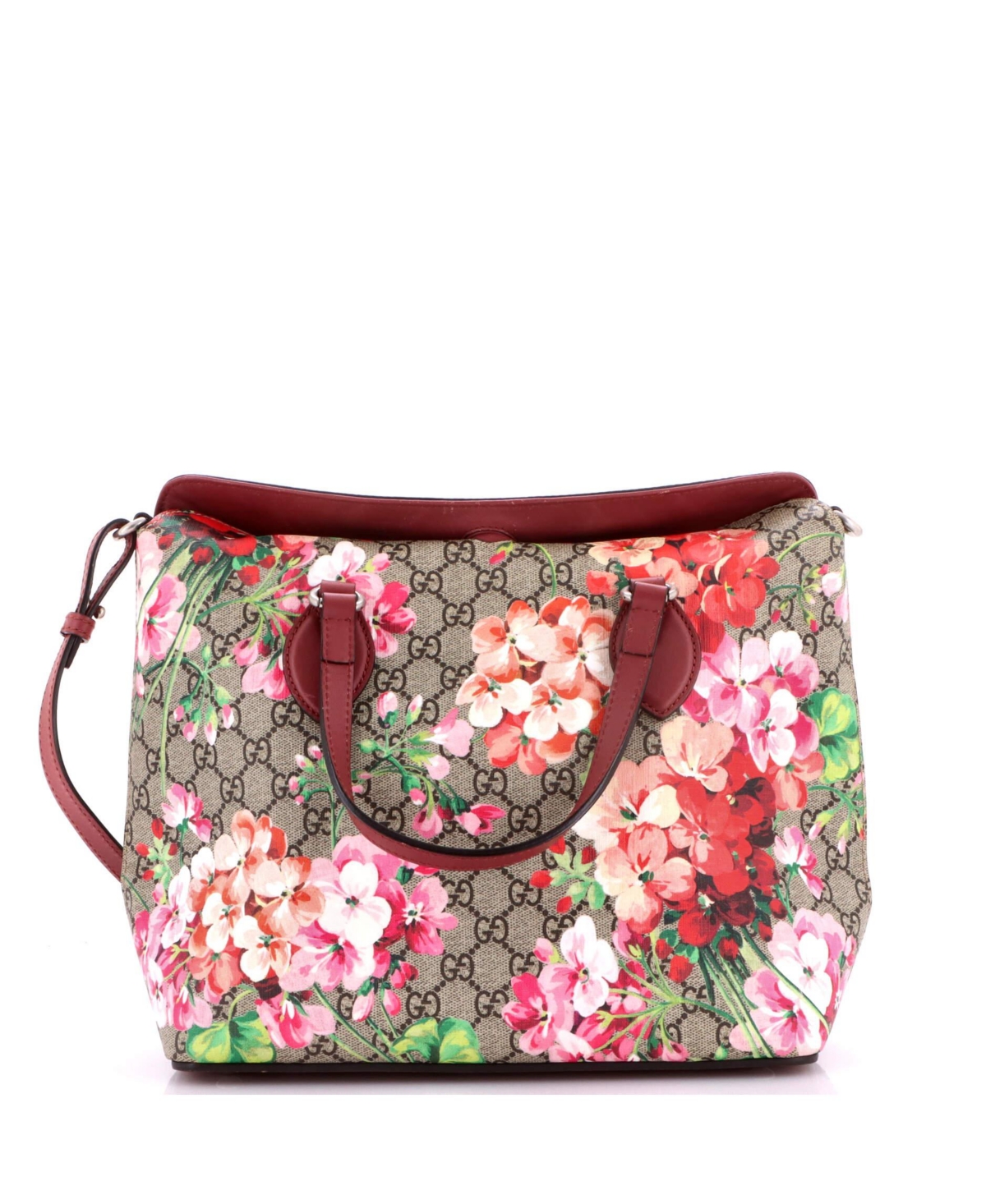 Click here for Pre-Owned Gucci Medium Signature Fold Over Tote Bl... prices